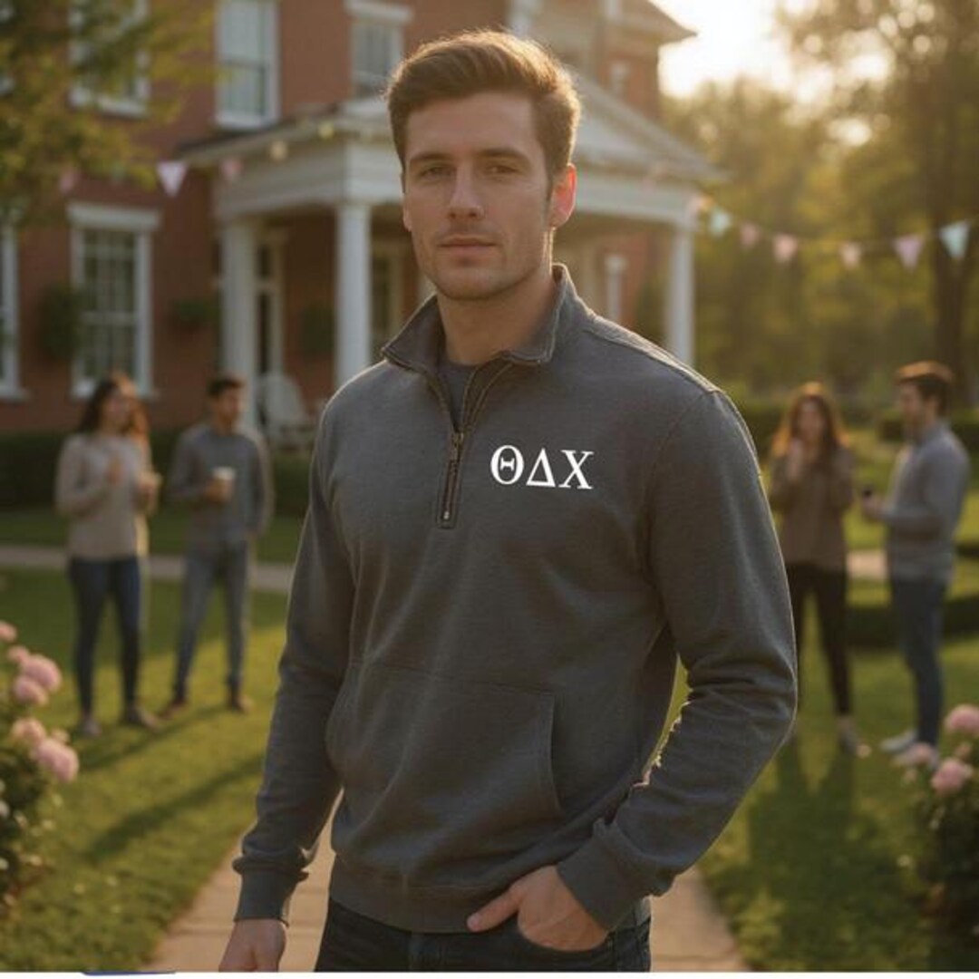 Theta Delta Chi Comfort Colors 1/4 Zip Pullover - Etsy