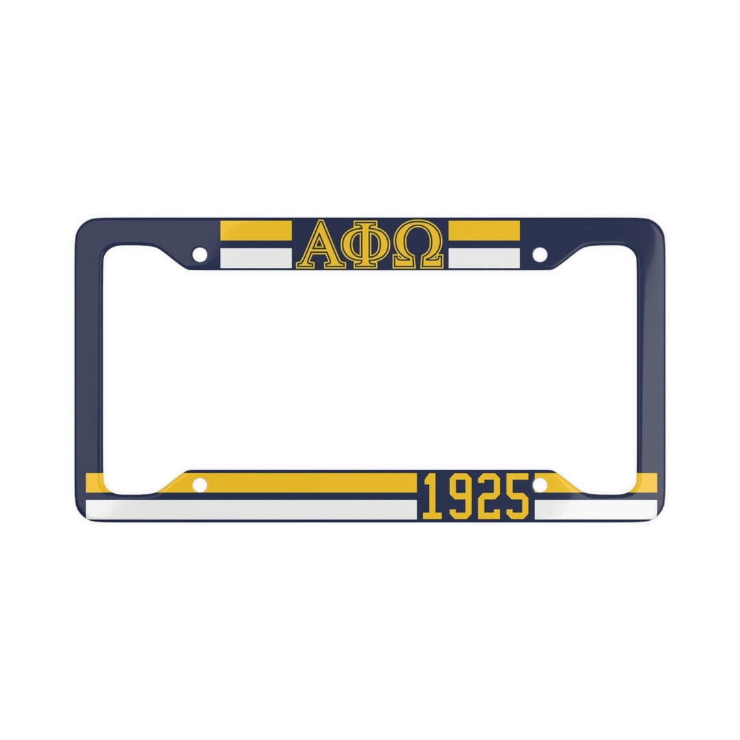 Alpha Phi Omega Year License Plate Frames - Etsy