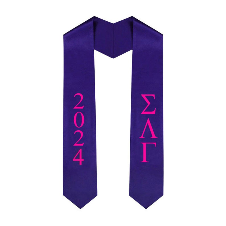 Sigma Lambda Gamma Lettered Graduation Sash Stole With Year - Etsy