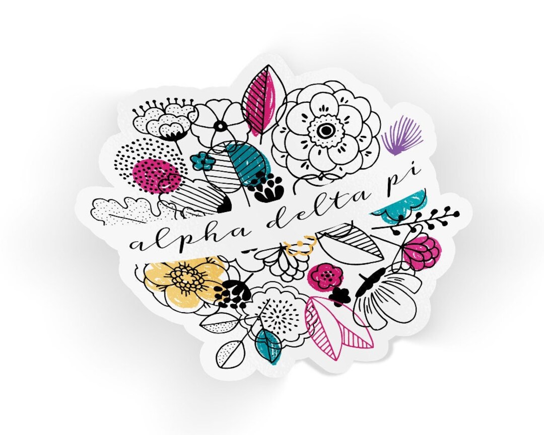 Adpi Alpha Delta Pi Flower Sticker - Etsy