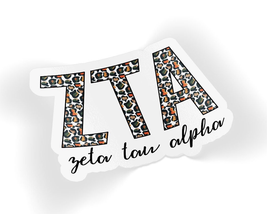 ZTA Zeta Tau Alpha Leopard Sticker - Etsy