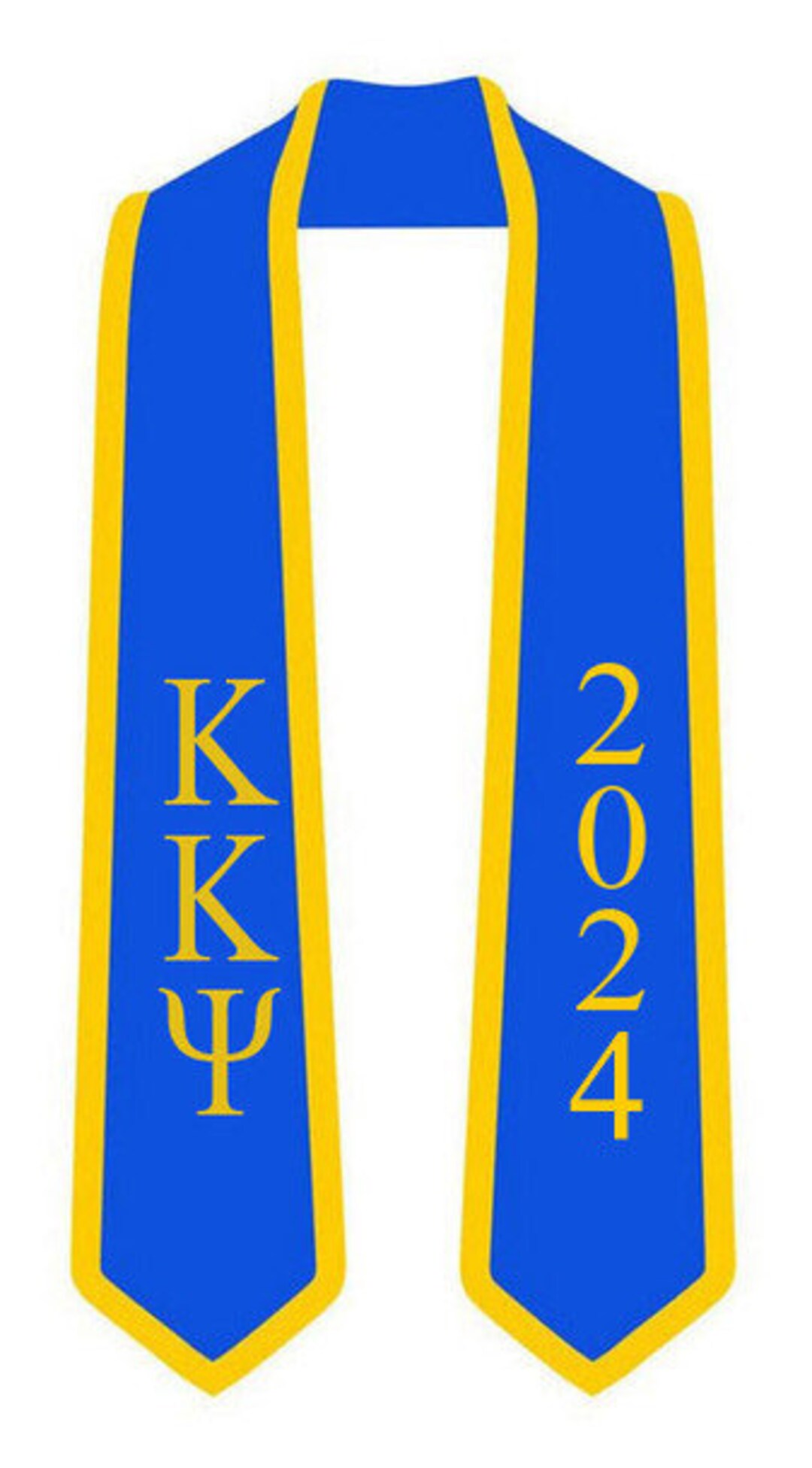 Kappa Kappa Psi Greek 2 Tone Lettered Graduation Sash Stole With Year ...