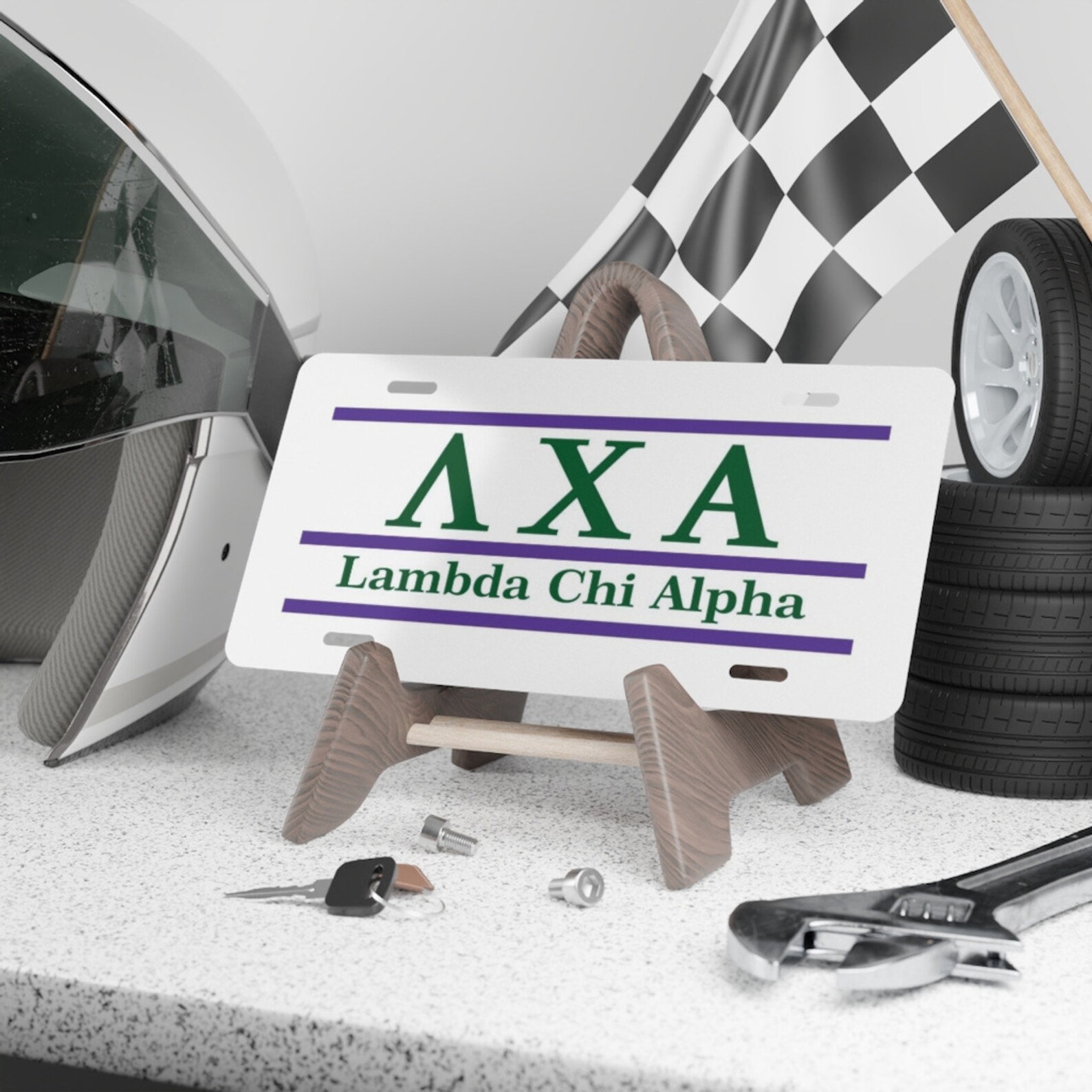 Lambda Chi Alpha Lettered Lines License Cover - Etsy