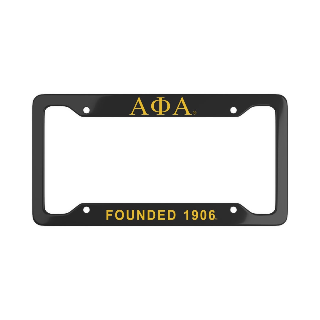 Alpha Phi Alpha Fraternity Founded License Plate Frames - Etsy