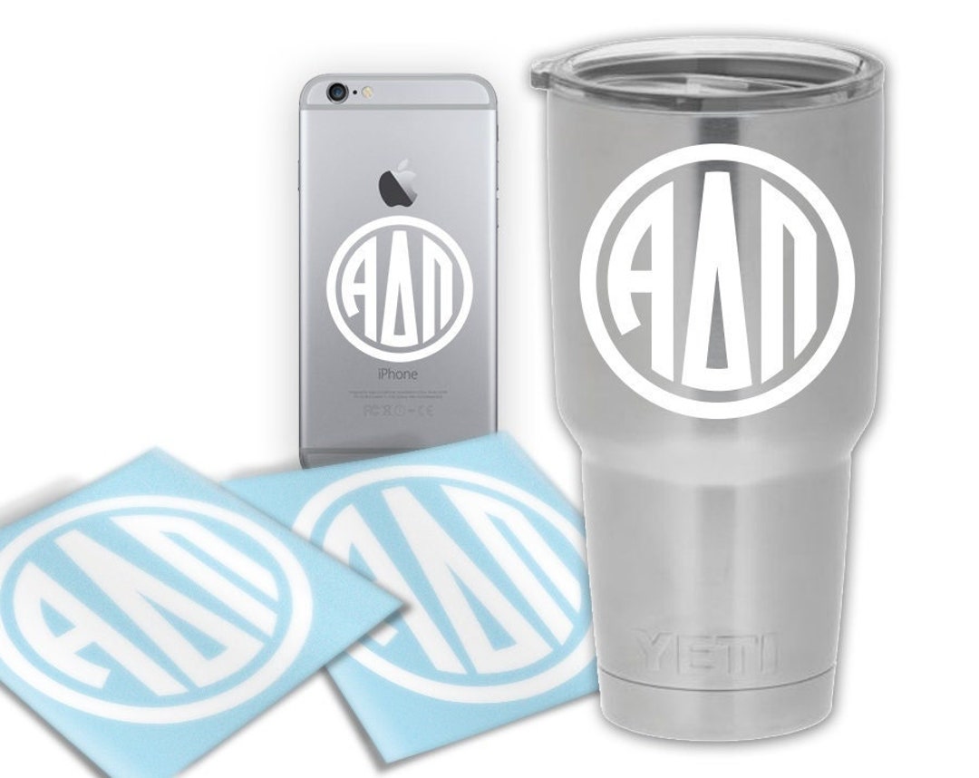 Adpi Alpha Delta Pi Circle Letter Decal Laptop Sticker Car Decal Phone ...