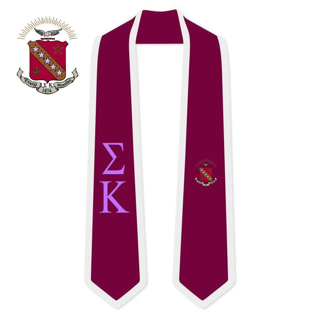 Sigma Kappa Greek 2 Tone Lettered Graduation Sash Stole - Etsy