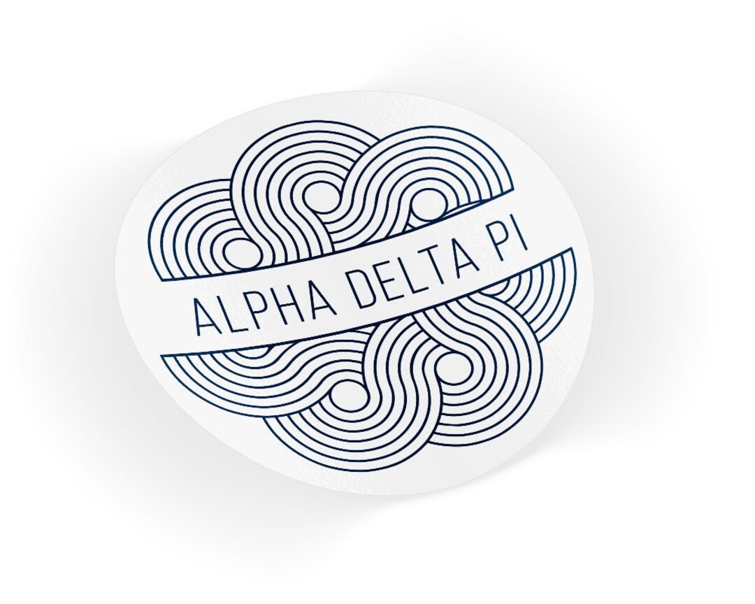 Adpi Alpha Delta Pi Geo Scroll Sticker - Etsy