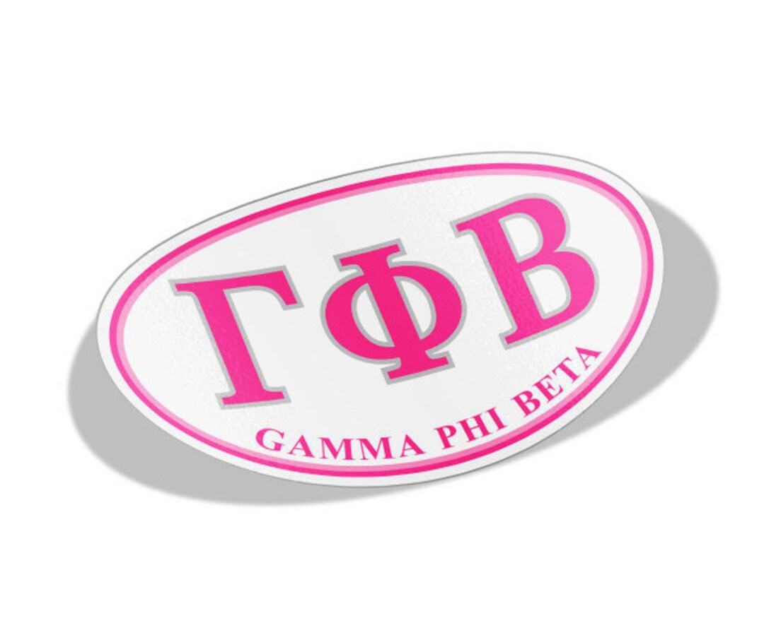 Gamma Phi Beta Greek Letter Oval Decal - Etsy