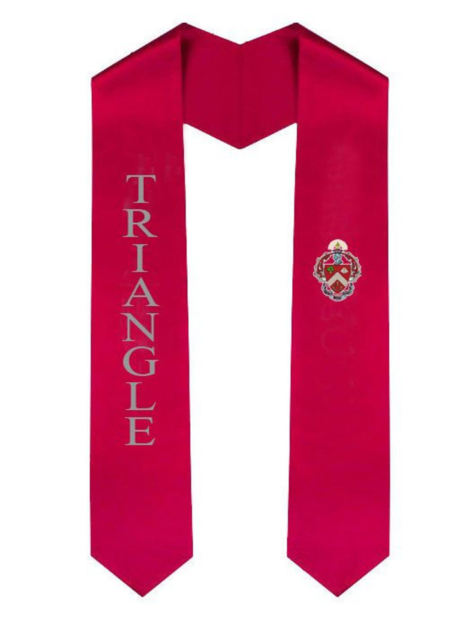 Triangle Greek Lettered Graduation Sash Stole With Crest - Etsy