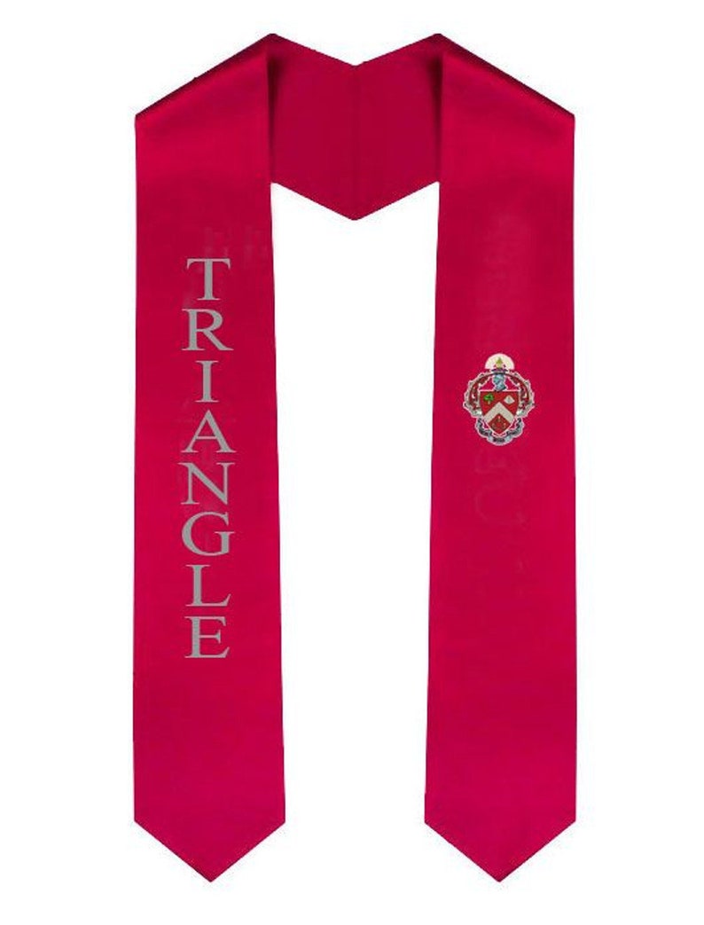 Triangle Greek Lettered Graduation Sash Stole With Crest - Etsy