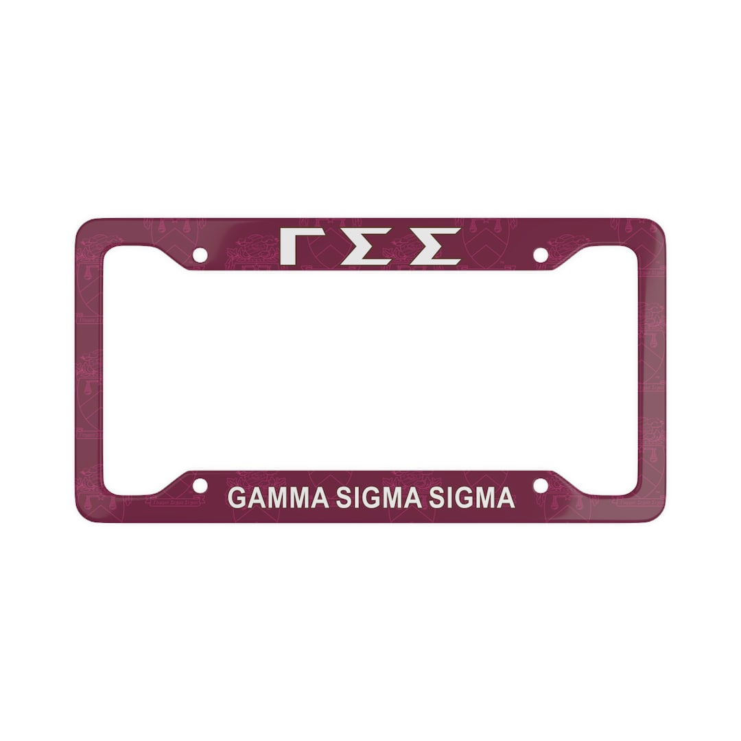 Gamma Sigma Sigma New License Plate Frames - Etsy