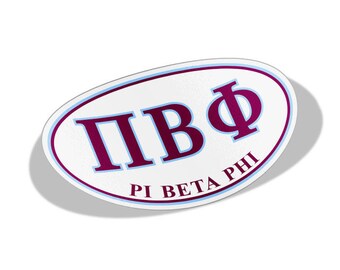 Greek Letter Oval Decal - Etsy