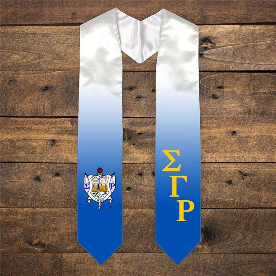 Sigma Gamma Rho Diagonal Greek Lettered Graduation Sash Stole - Etsy