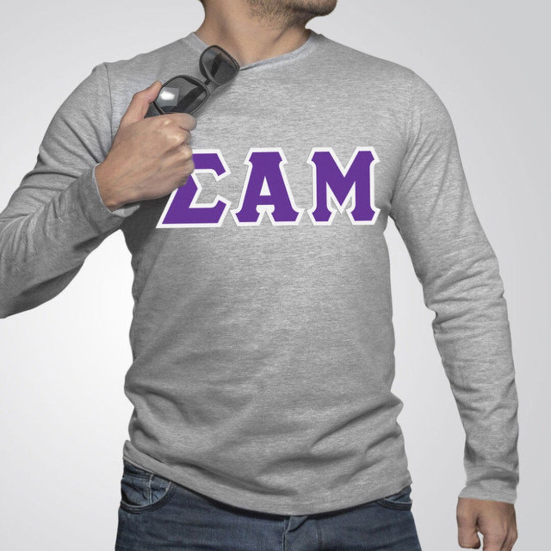 Sigma Alpha Mu Fraternity Lettered Long Tee - Etsy