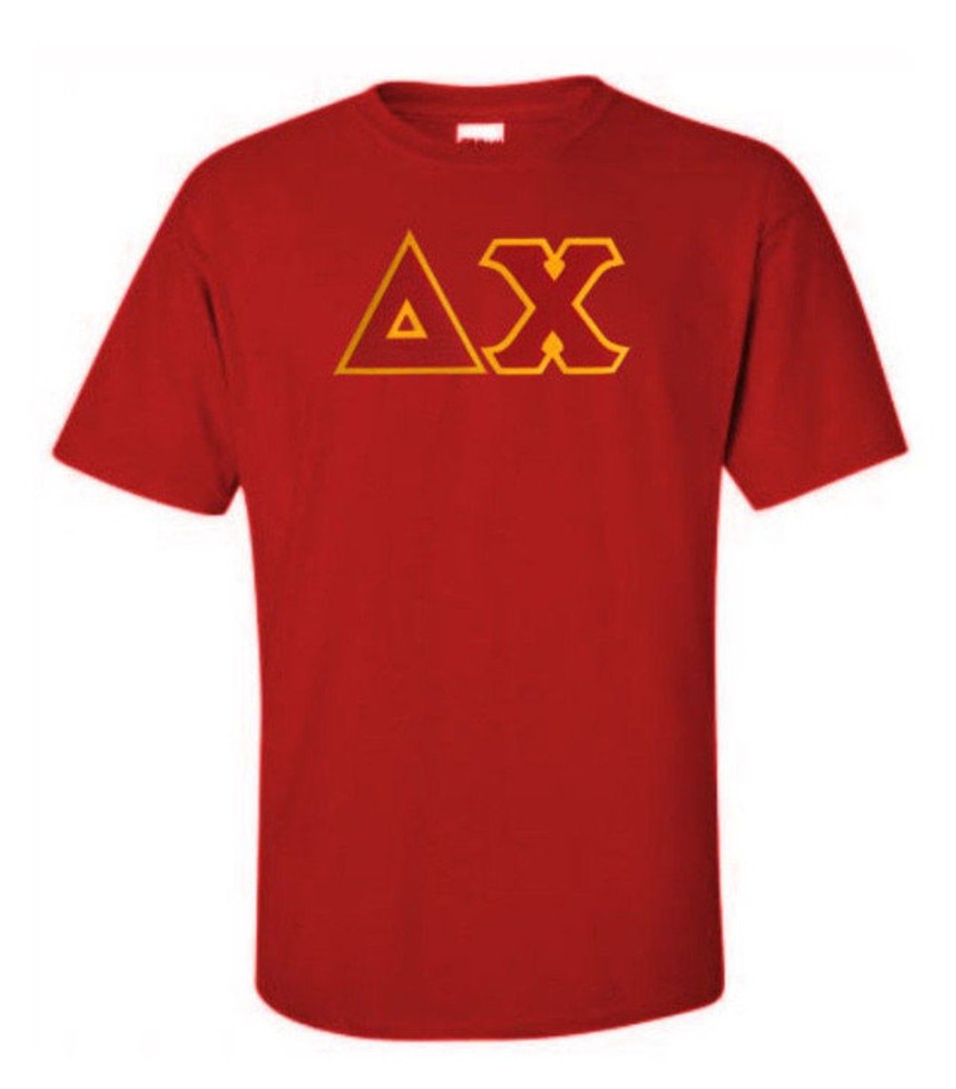 Delta Chi Fraternity Lettered Tee - Etsy