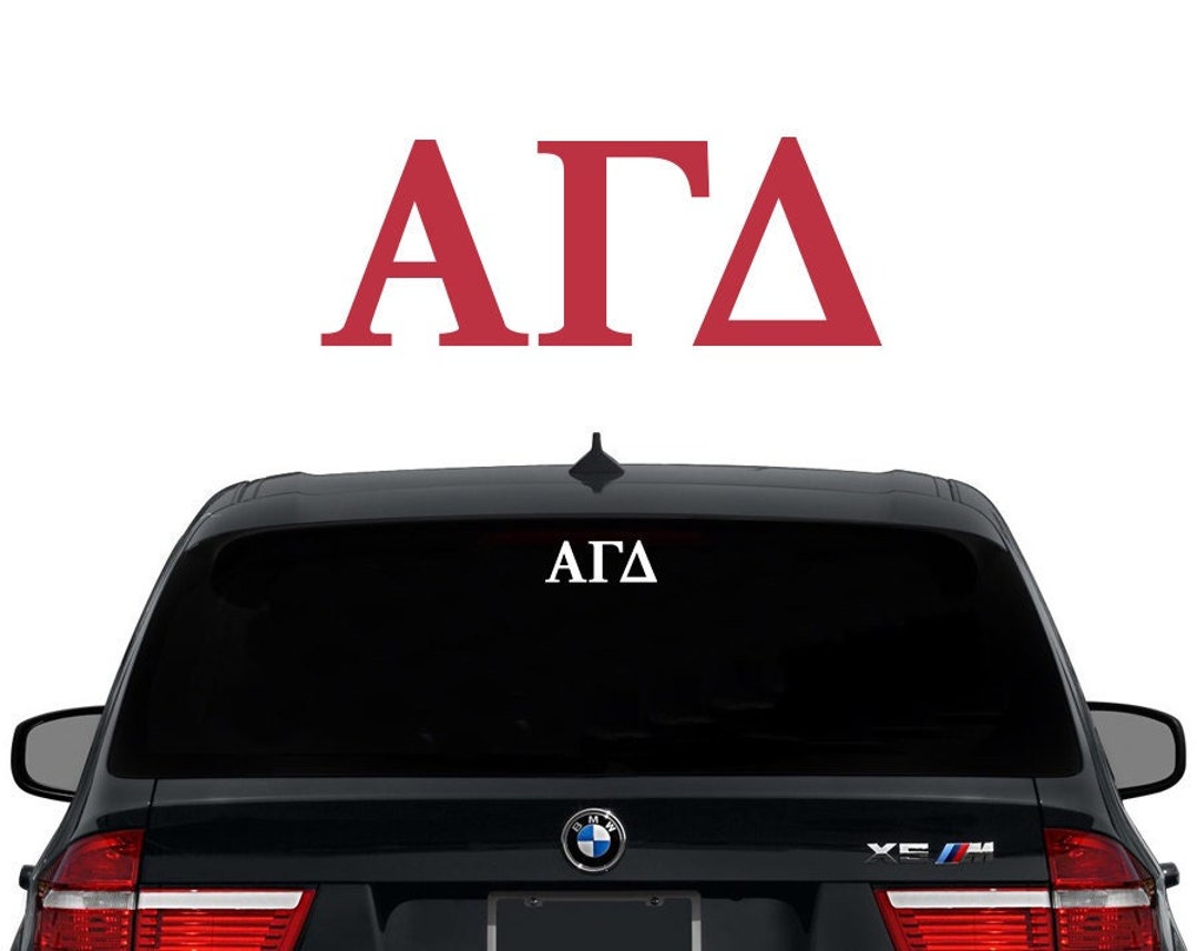 AGD Alpha Gamma Delta Greek Letters Sorority Decal Laptop Sticker Car ...