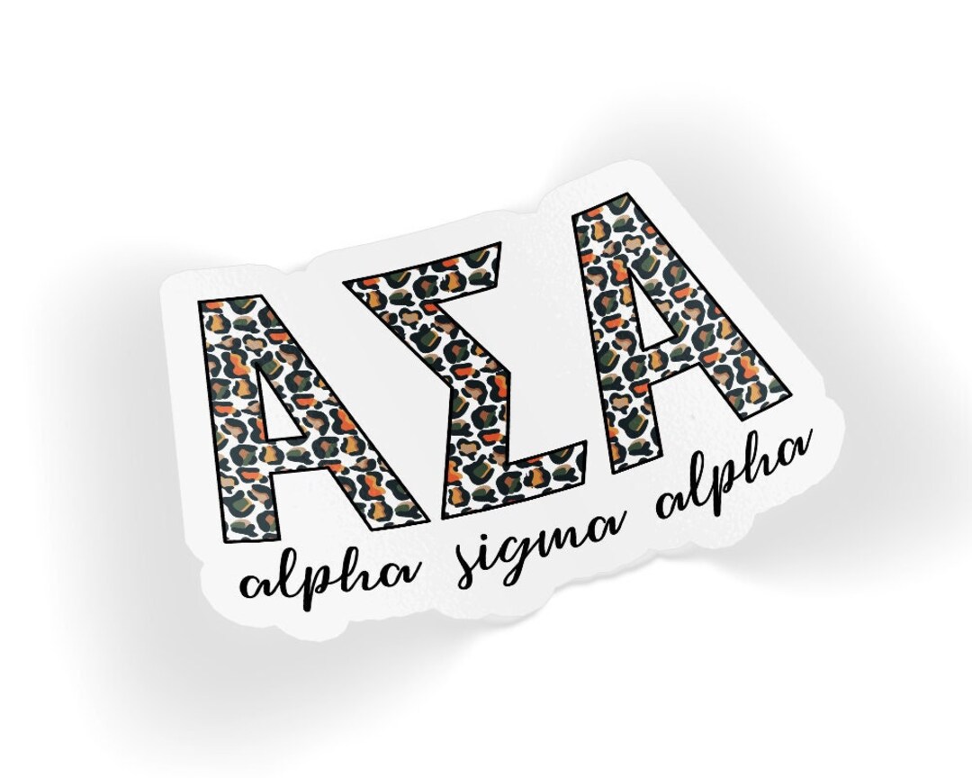 ASA Alpha Sigma Alpha Leopard Sticker - Etsy