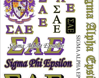 Sigma Pi Multi Greek Decal Sticker Sheet - Etsy