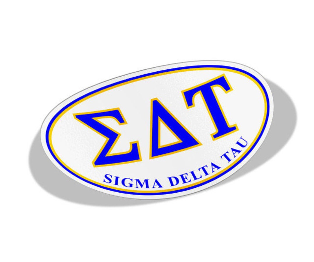 Sigma Delta Tau Greek Letter Oval Decal - Etsy