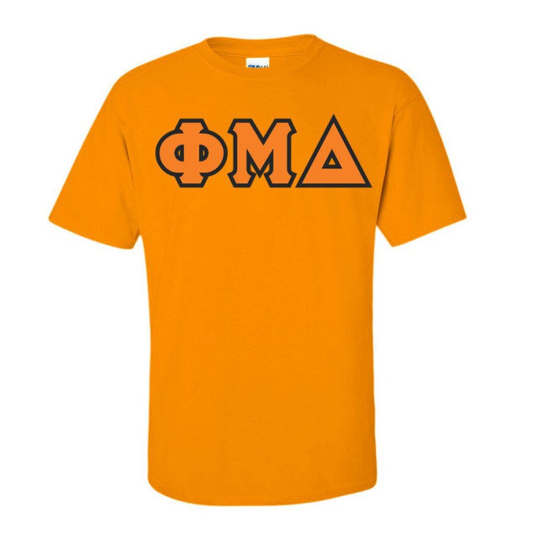 Phi Mu Delta Fraternity Lettered Tee - Etsy