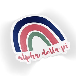 Adpi Alpha Delta Pi Rainbow Sticker - Etsy
