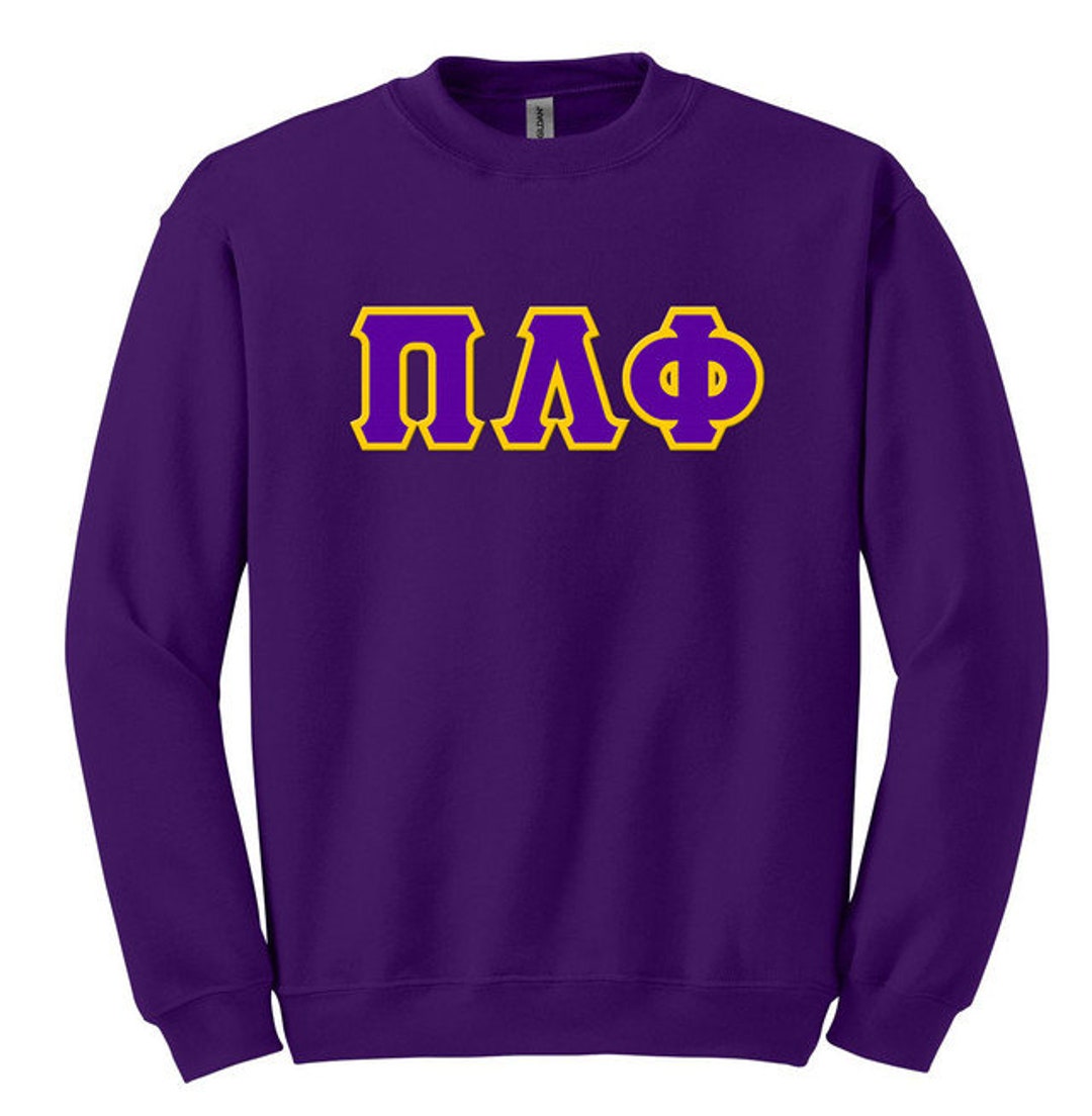 Pi Lambda Phi Twill Lettered Crewneck - Etsy