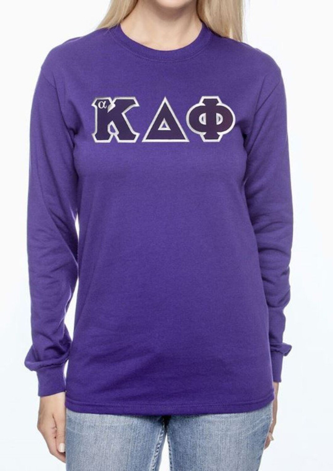 Alpha Kappa Delta Phi Lettered Long Tee - Etsy