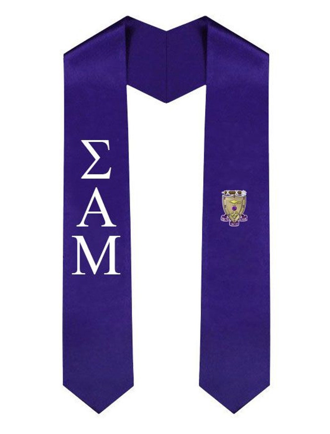 Sigma Alpha Mu Greek Lettered Graduation Sash Stole With Crest - Etsy