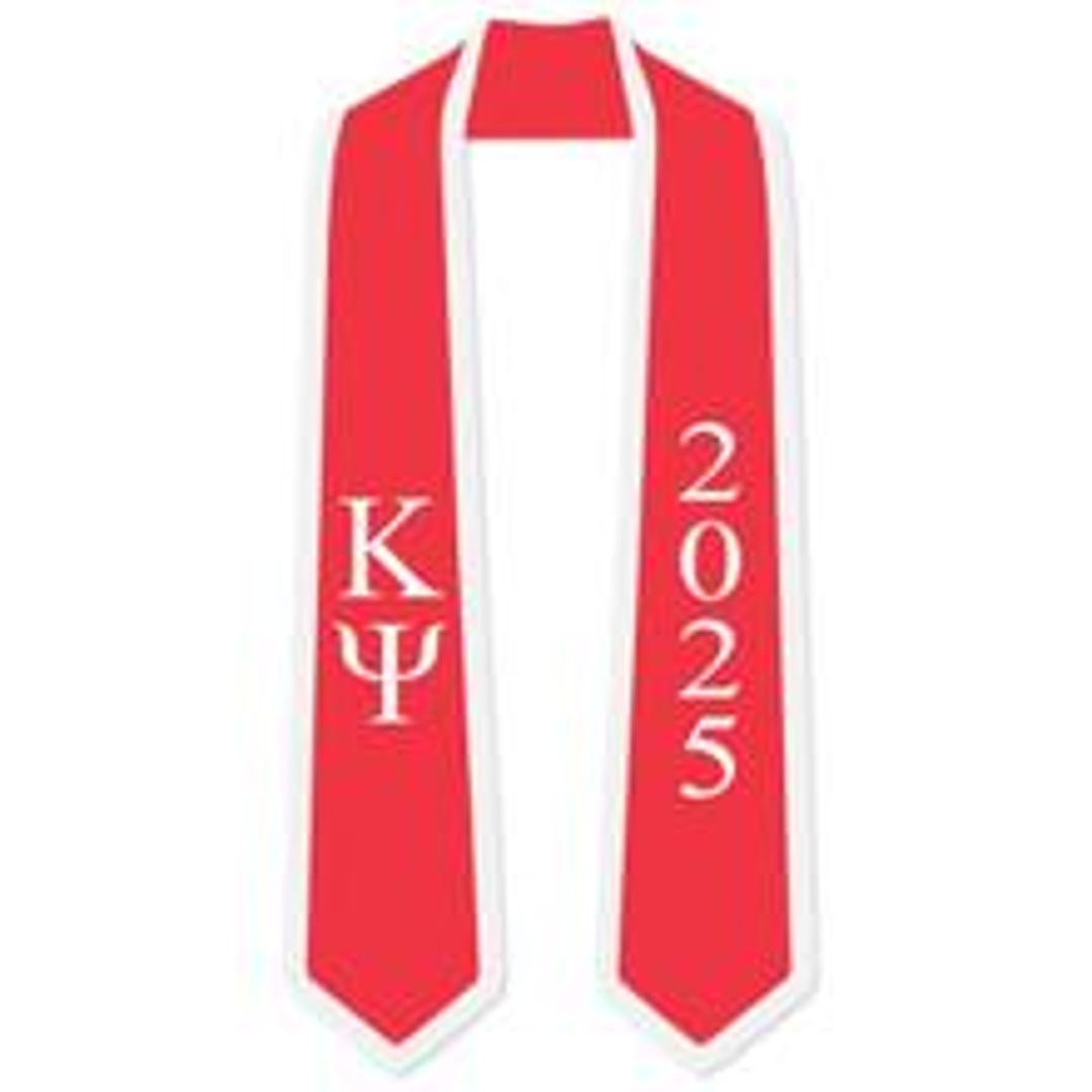 Kappa Psi Greek 2 Tone Lettered Graduation Sash Stole With Year - Etsy