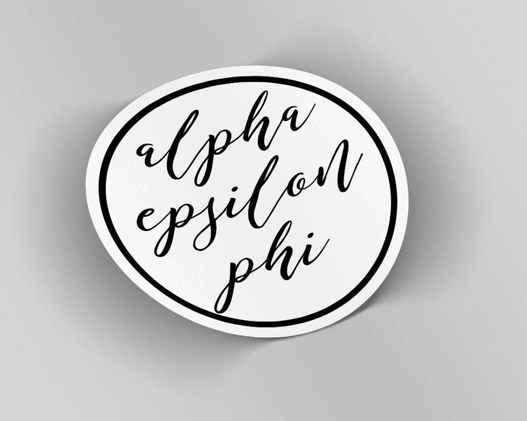 Aephi Alpha Epsilon Phi Circle Script Sticker - Etsy