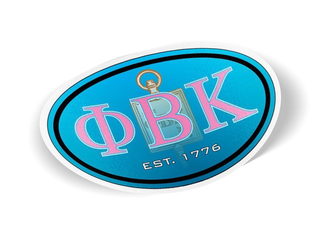 Phi Beta Kappa Color Oval Decal - Etsy