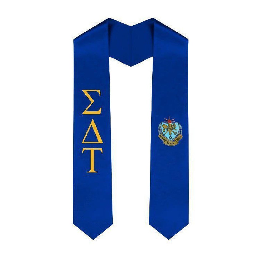 Sigma Delta Tau Greek Lettered Graduation Sash Stole With Crest - Etsy