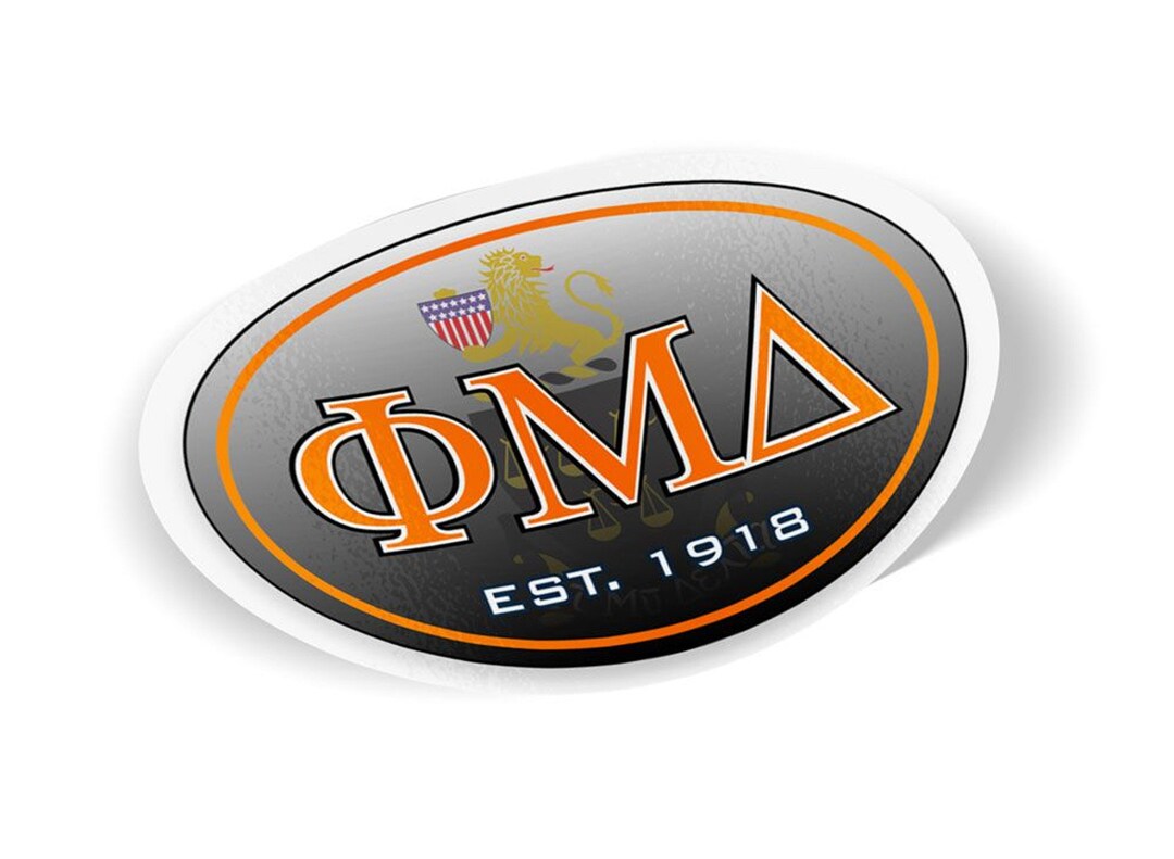 Phi Mu Delta Color Oval Decal - Etsy