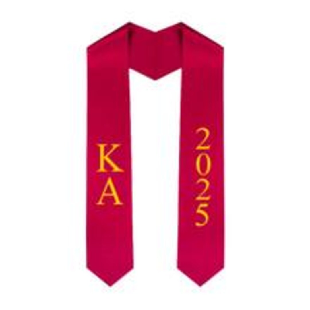 Kappa Alpha Lettered Graduation Sash Stole With Year - Etsy