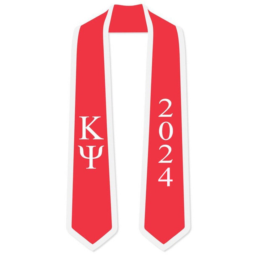 Kappa Psi Greek 2 Tone Lettered Graduation Sash Stole With Year - Etsy