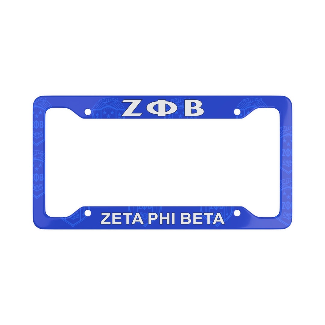 Zeta Phi Beta New License Plate Frames - Etsy
