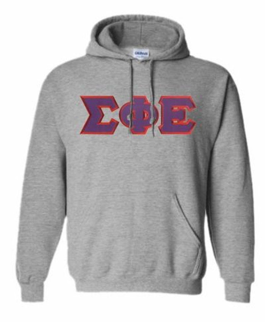 Sigma Phi Epsilon Lettered Hoodie - Etsy