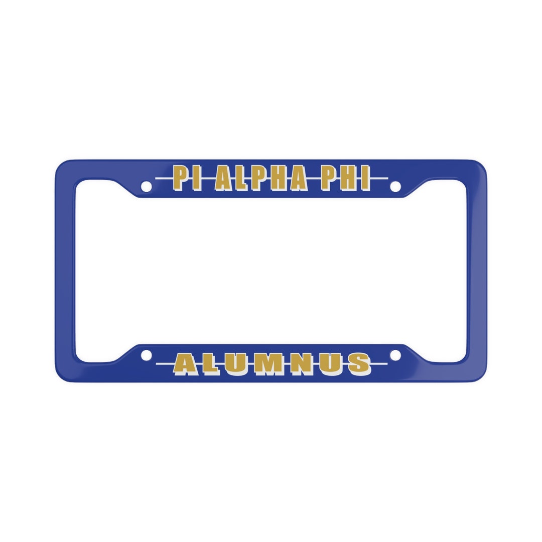 Pi Alpha Phi Alumni License Plate Frame New - Etsy