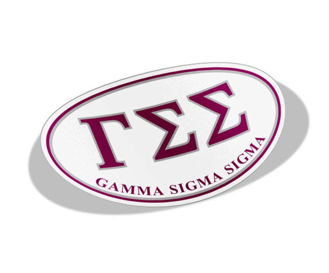 Gamma Sigma Sigma Greek Letter Oval Decal - Etsy