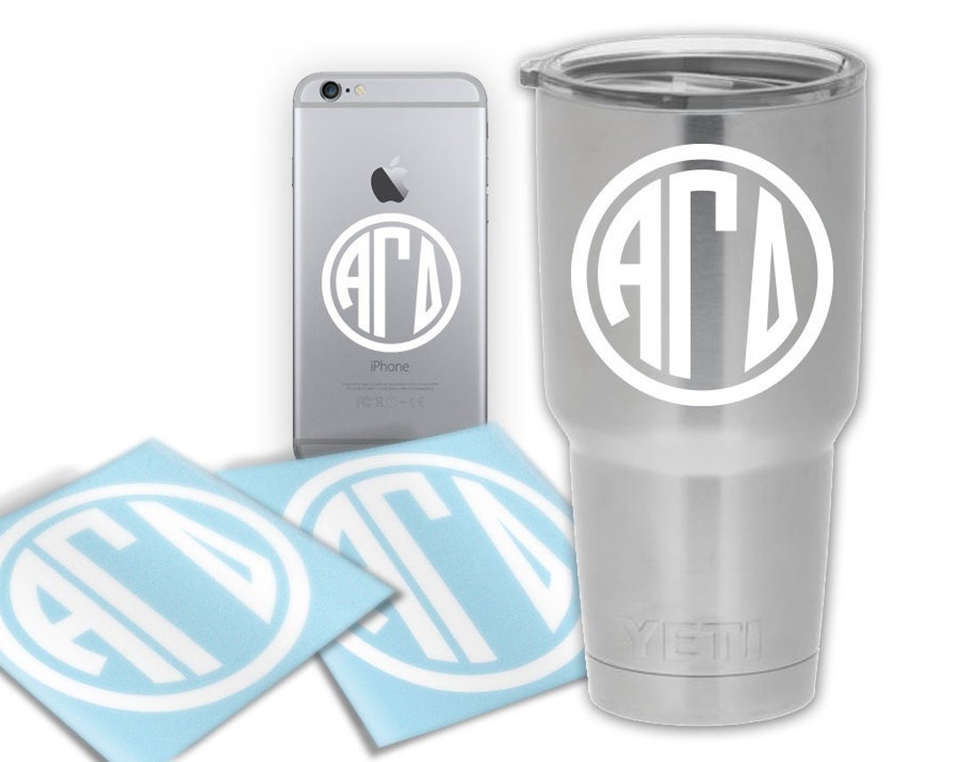 AGD Alpha Gamma Delta Circle Letter Decal Laptop Sticker Car Decal ...