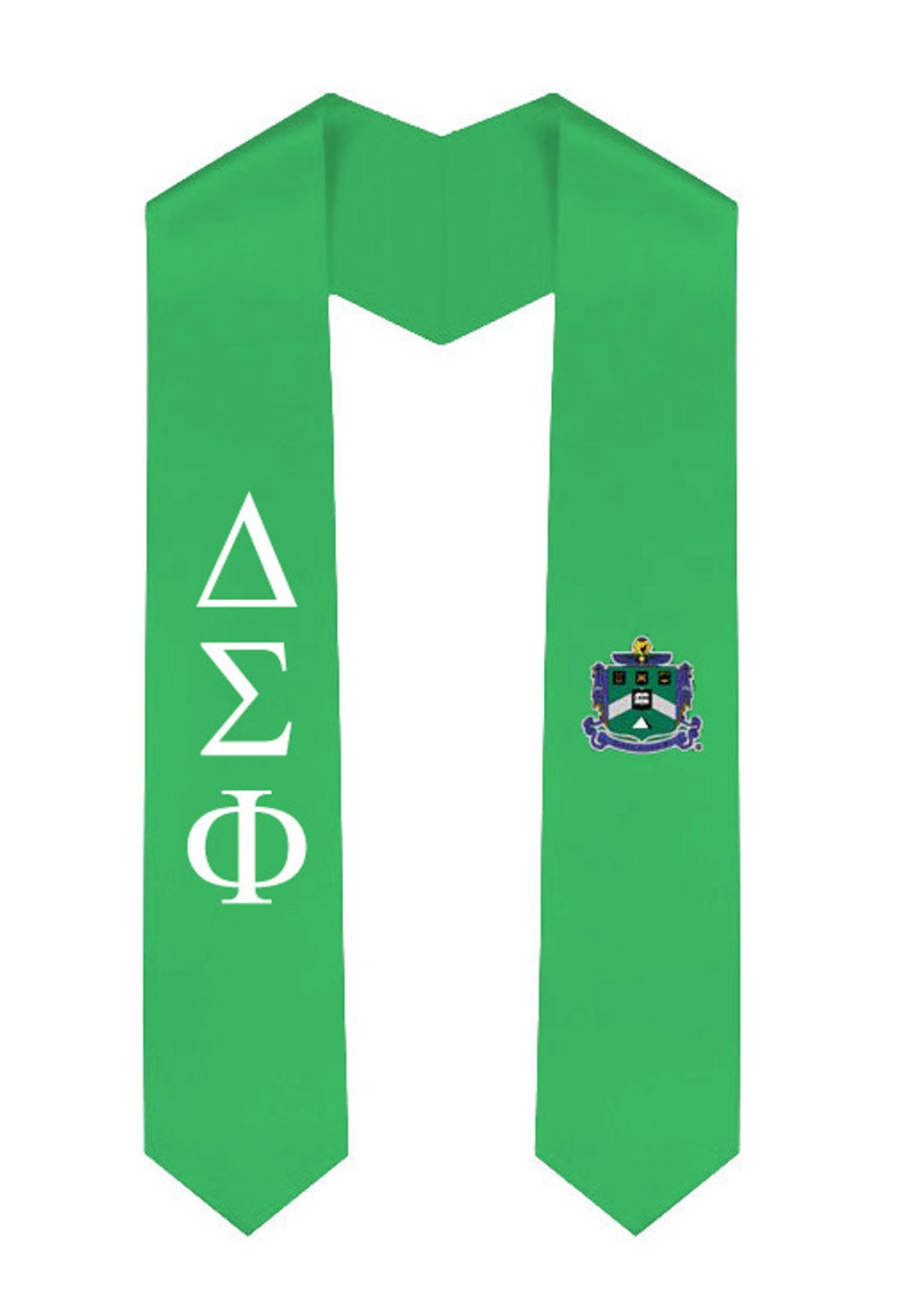 Delta Sigma Phi Greek Lettered Graduation Sash Stole With Crest - Etsy