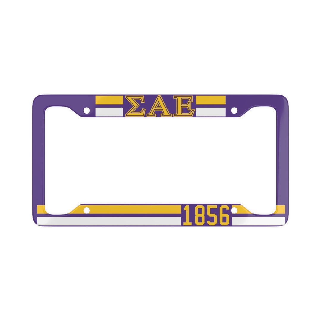 Sigma Alpha Epsilon Year License Plate Frames - Etsy