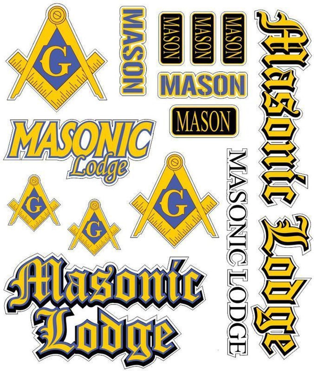 Mason Multi Decal Sticker Sheet - Etsy