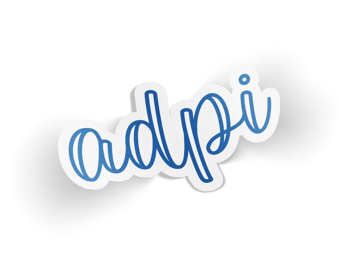 Adpi Alpha Delta Pi Kem Script Sticker - Etsy