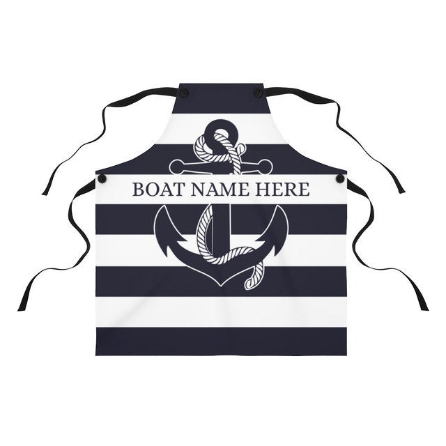 Personalized Boat Apron. Striped Oversize Boat Apron Enter Your Boat ...
