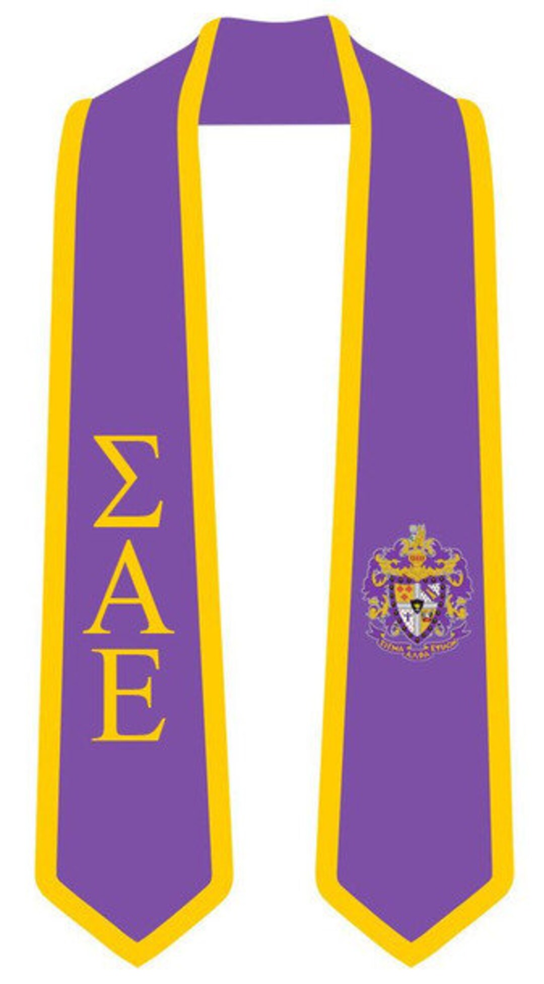 Sigma Alpha Epsilon Greek 2 Tone Lettered Graduation Sash Stole - Etsy