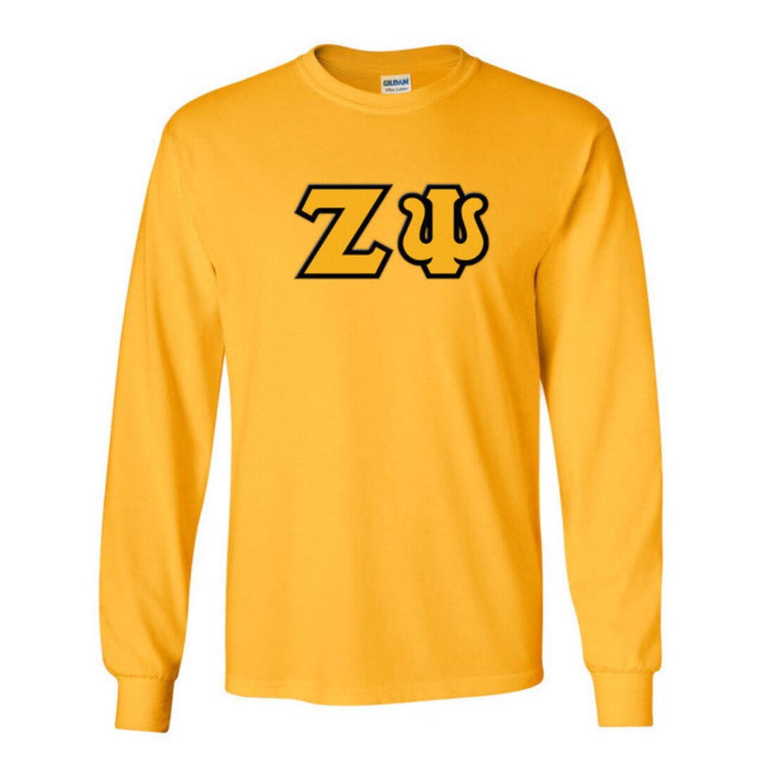 Zeta Psi Fraternity Lettered Long Tee - Etsy