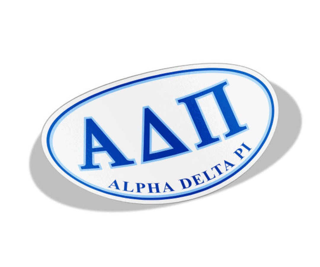Alpha Delta Pi Greek Letter Oval Decal - Etsy