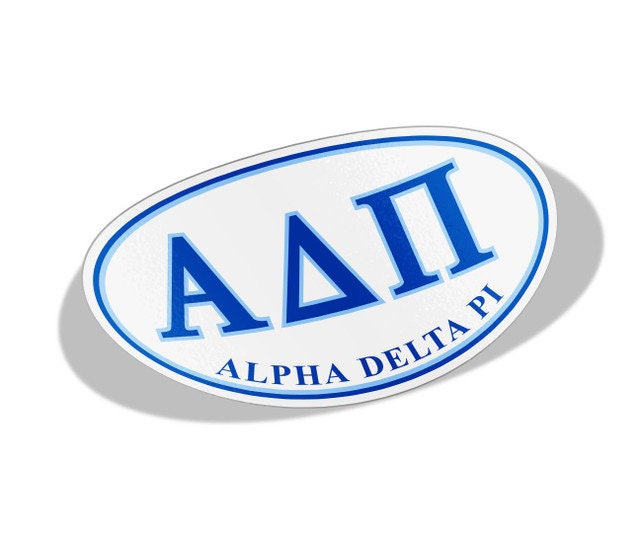 Alpha Delta Pi Greek Letter Oval Decal - Etsy