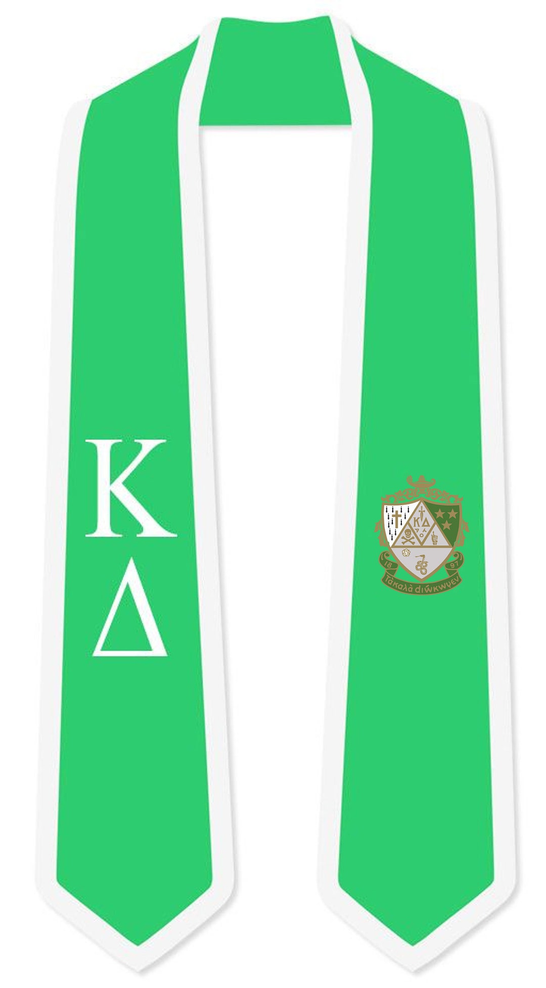 Kappa Delta Greek 2 Tone Lettered Graduation Sash Stole - Etsy